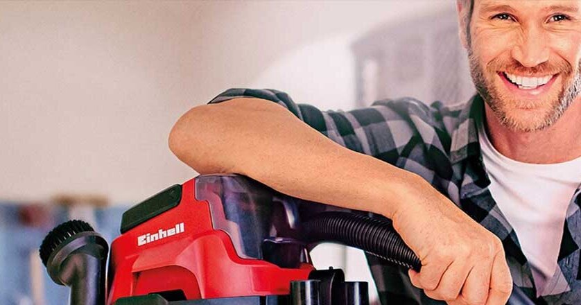 Professionelle rengøringsredskaber og støvsugere og højtryksrensere til byggepladser | Einhell.dk